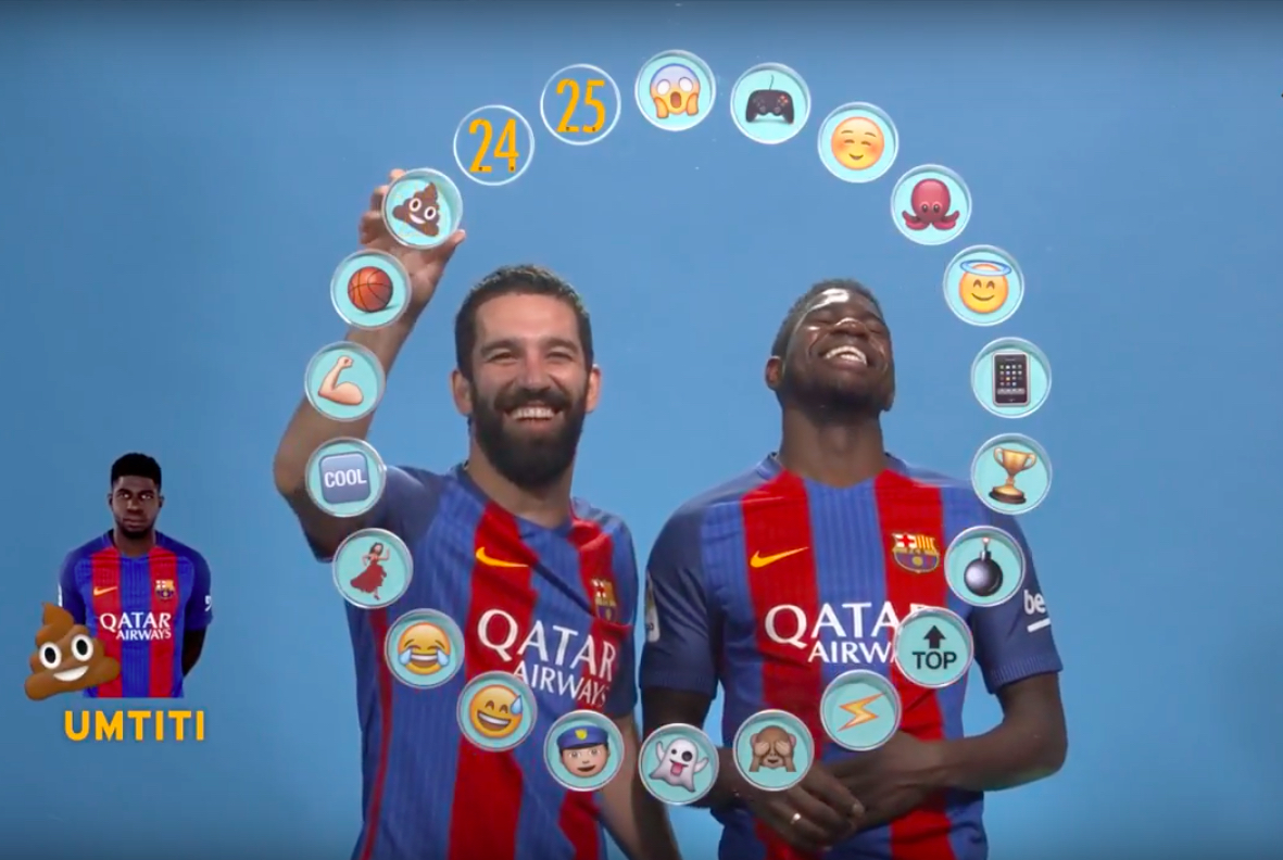 Barcelona Players Give Each Other Personal Emojis