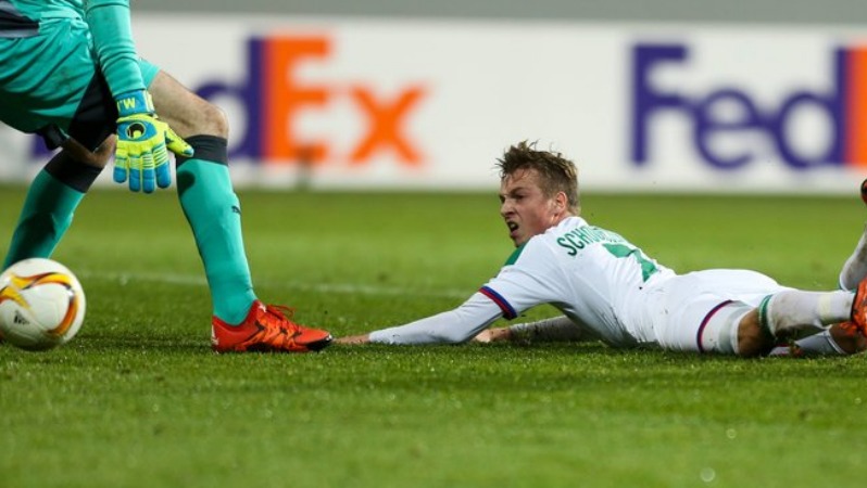 Soccer Players Falls On Face, Scores Epic Goal