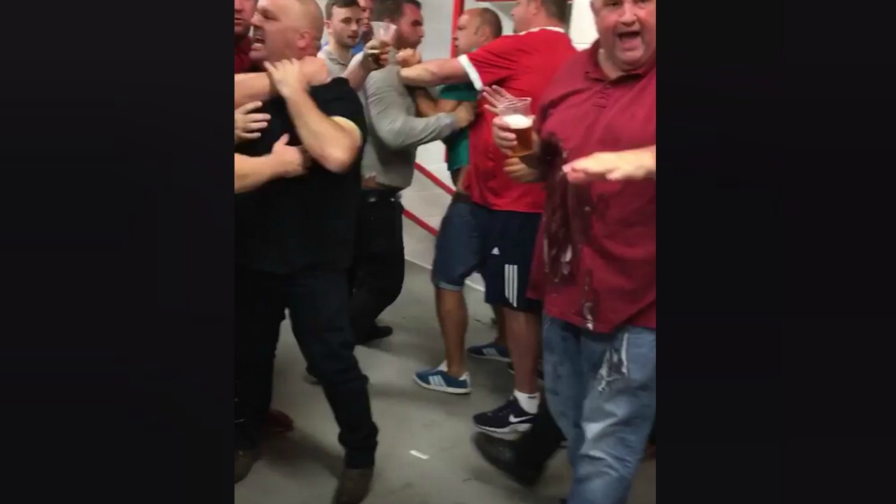 Watch Two Grown Men Fight Over A Pie