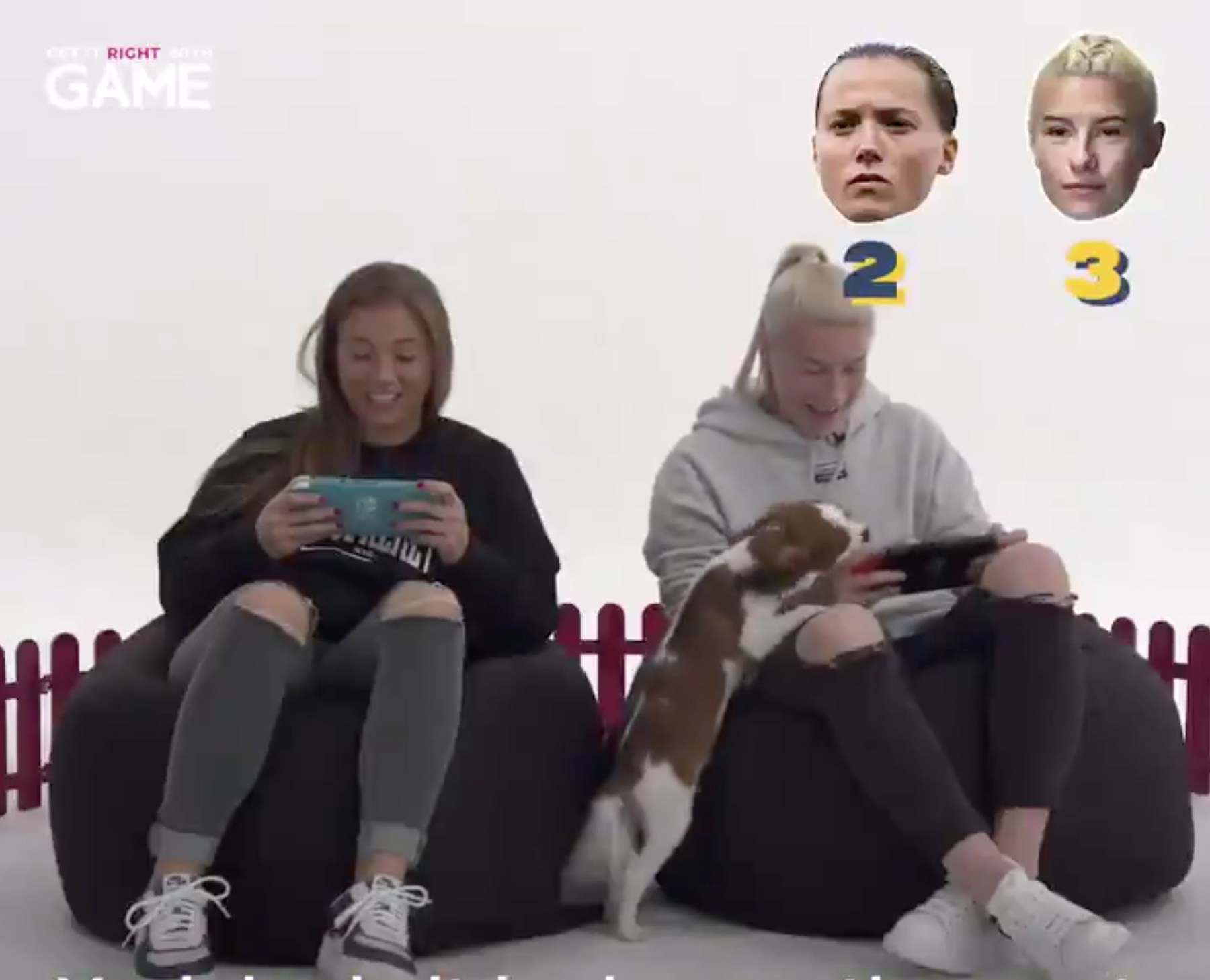 Chelsea Women Stars Play Pokemon While Distracted By Puppies
