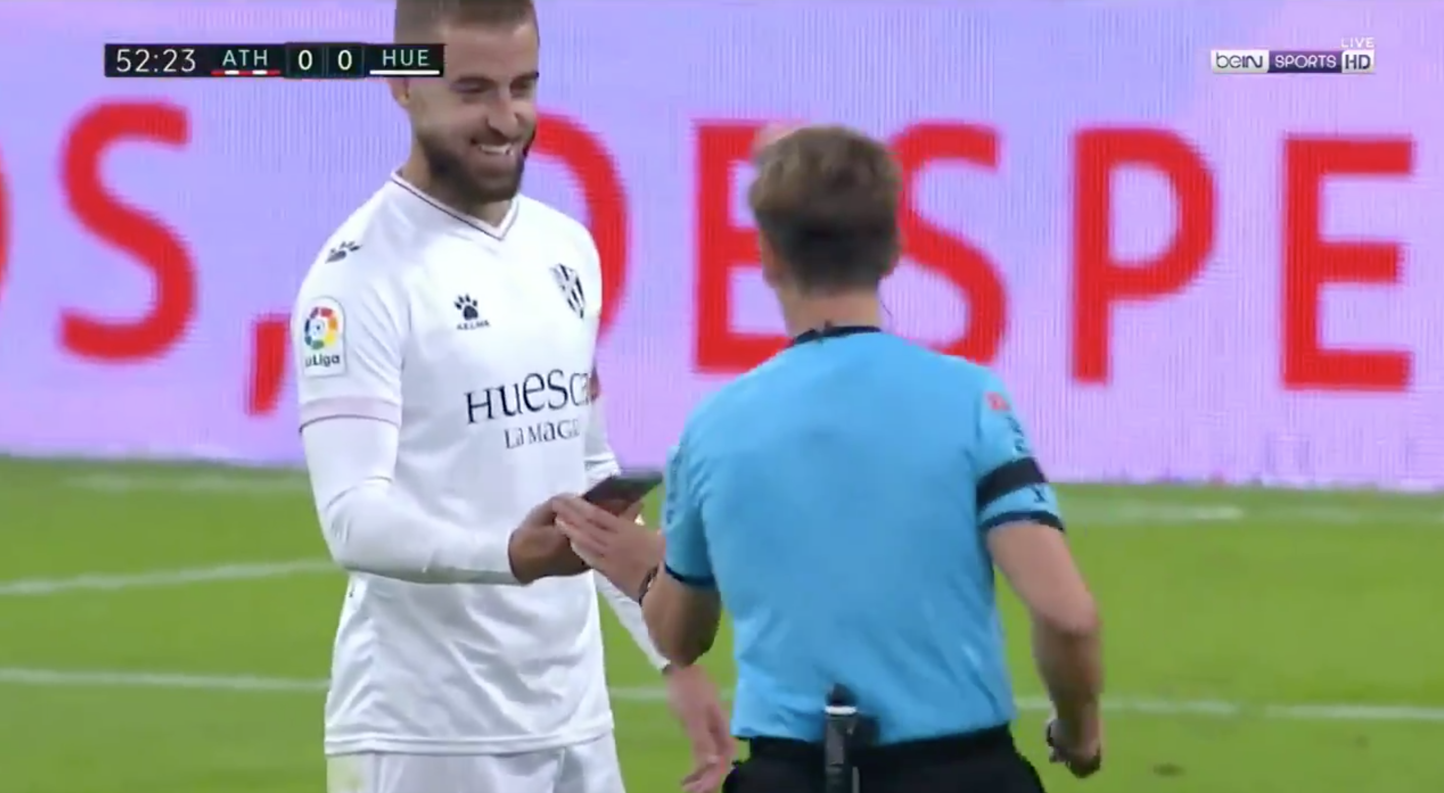 Um, Someone Left Their Cell Phone On The Pitch During A LaLiga Match ...