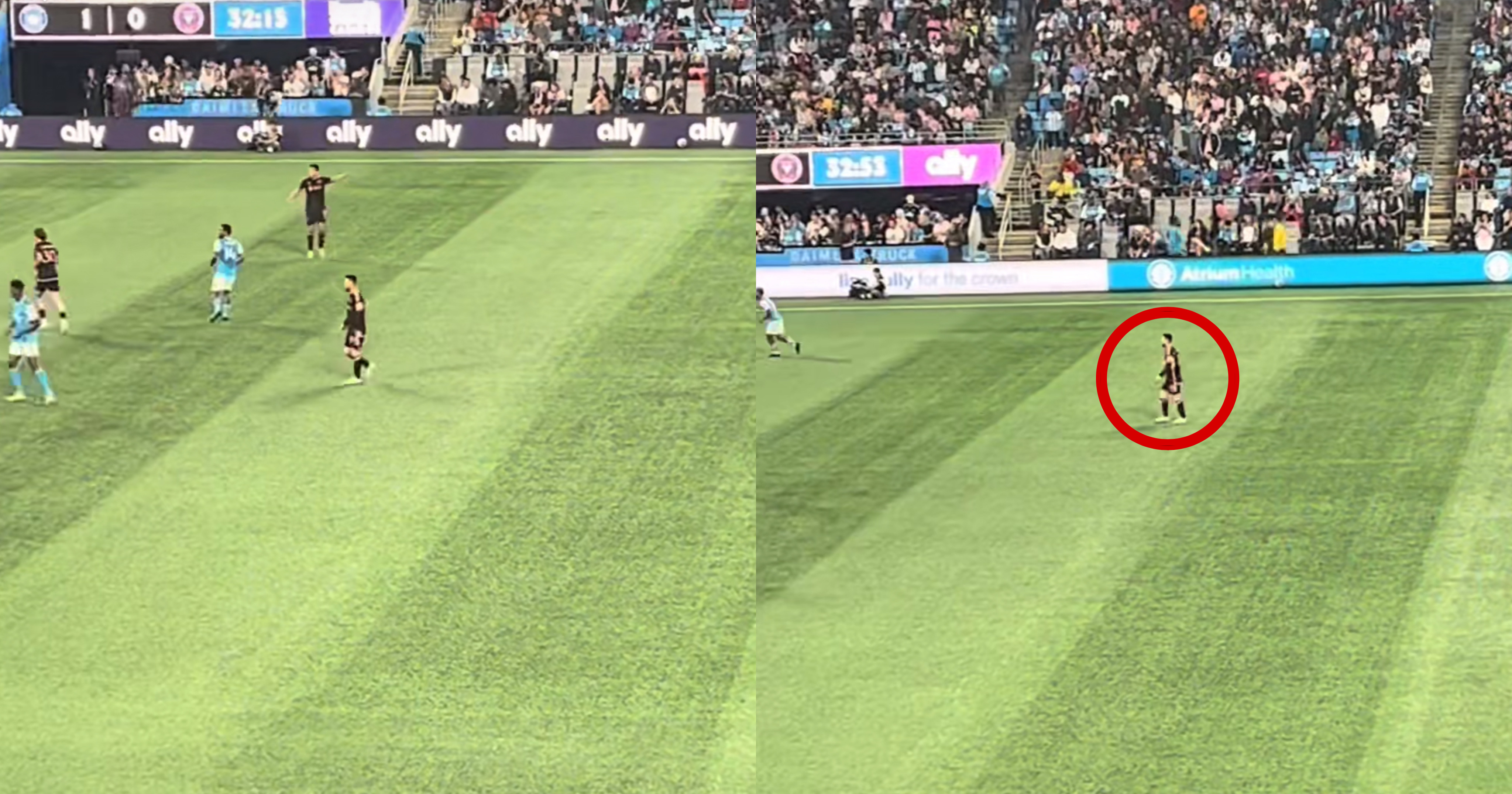 Viral clip of Messi walking in loss vs. Charlotte FC