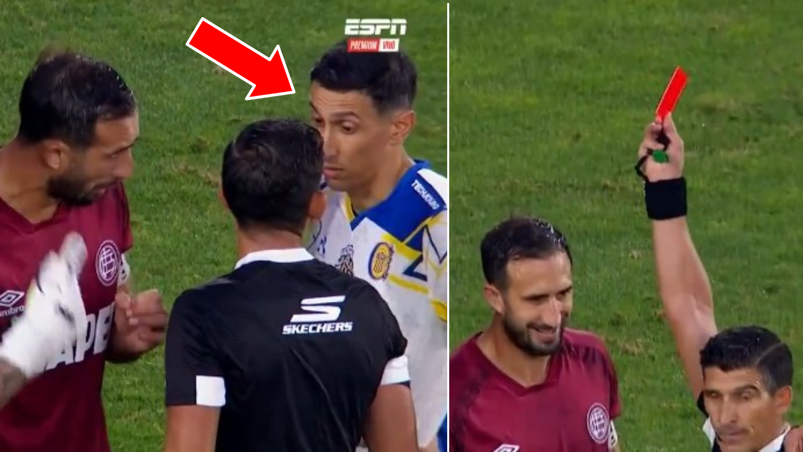 Viral: Ángel Di Maria gives referee hilarious look that "provokes" red ...