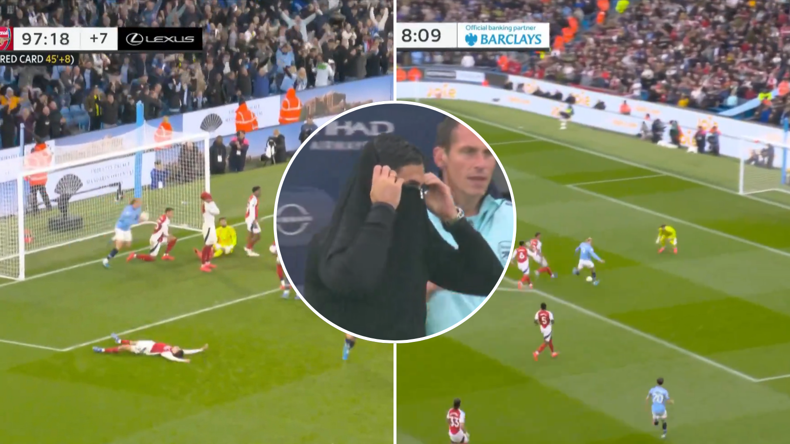 Controversial Leandro Trossard red sees Arsenal suffer last-minute ...