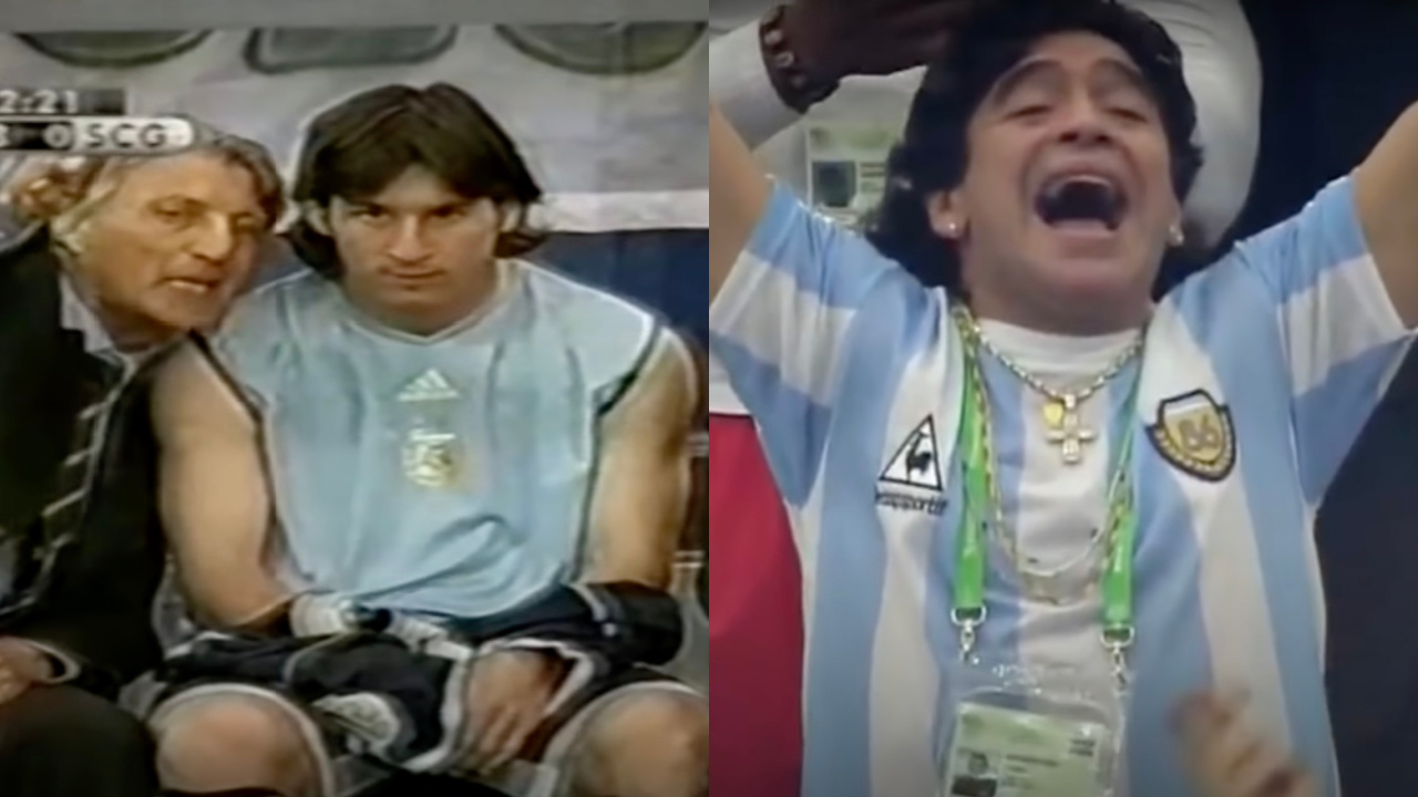 Today Marks 16 Years Since Messi's World Cup Debut Brought Maradona To ...