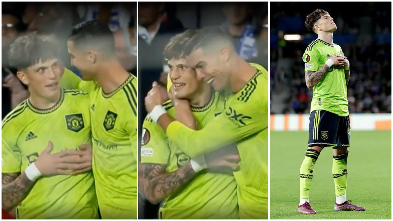 Alejandro Garnacho Ronaldo celebration is so wholesome