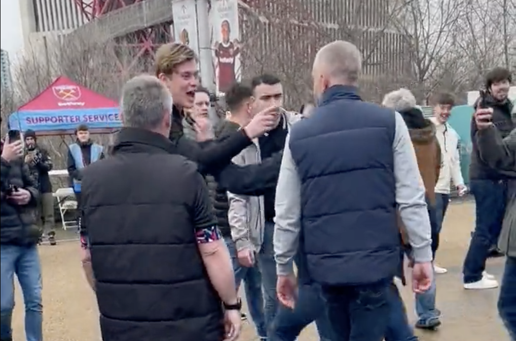 Watch: Chelsea fan knocked out cold by West Ham fan