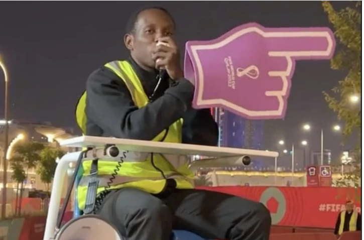 Qatar Metro Guy: The Viral Kenyan Worker With The Foam Finger