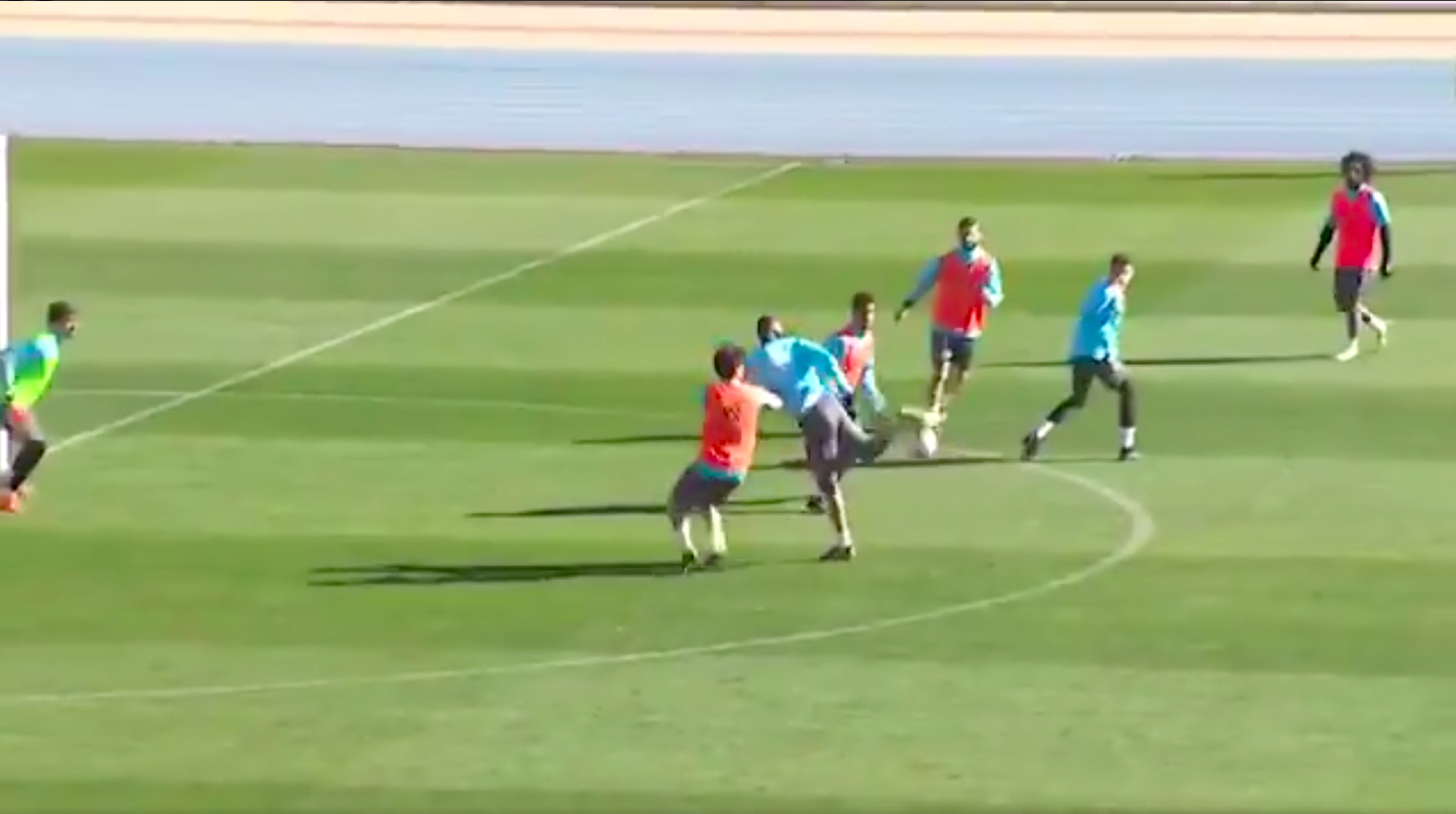 Karim Benzema Hits Behind-The-Back Crossover Goal In Training