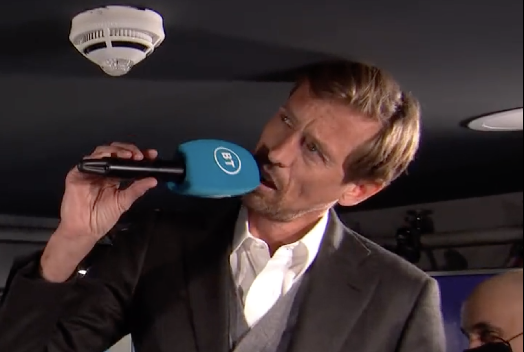 Watch: Peter Crouch Tries Standing BT Sport Clip