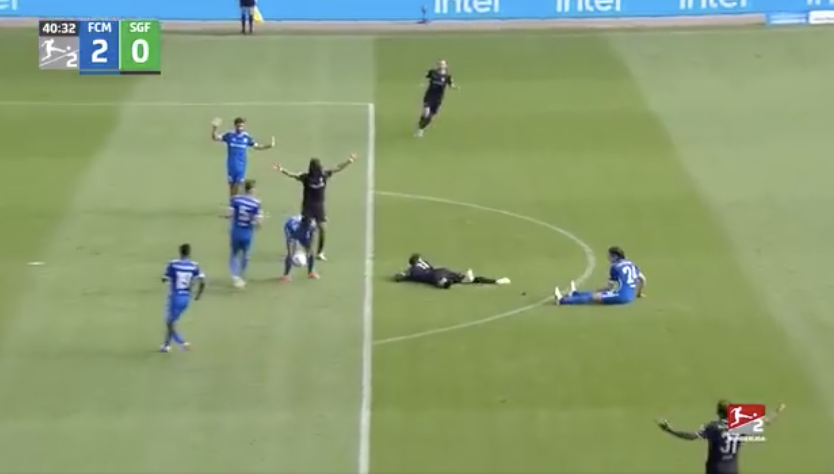 Watch: Players concede penalty kick by picking up ball in their penalty ...