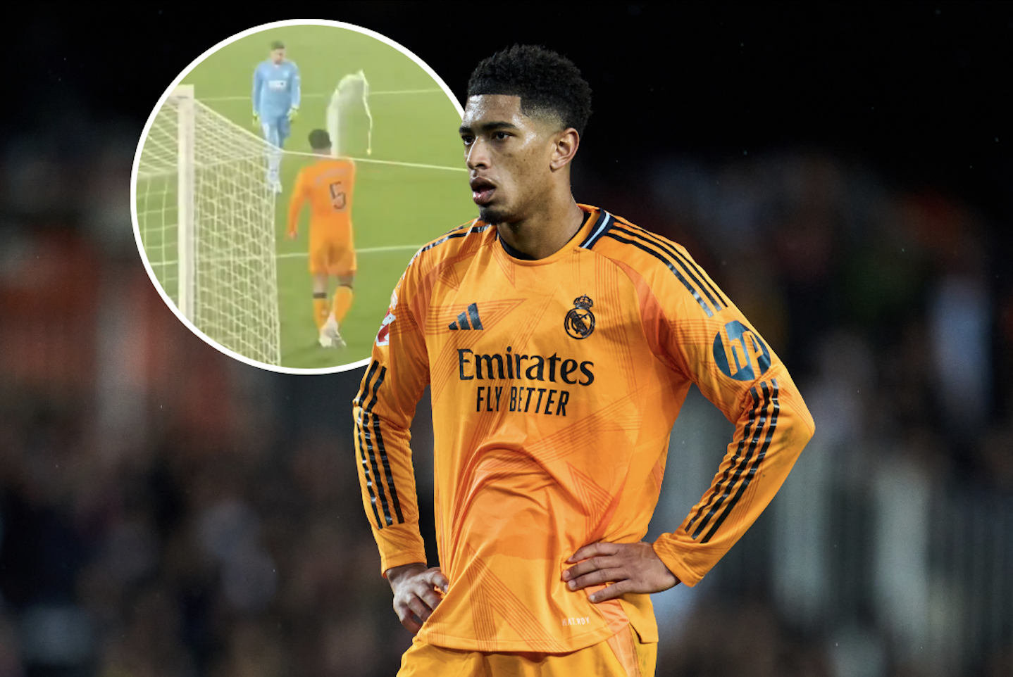 Watch: Jude Bellingham water bottle incident vs. Valencia