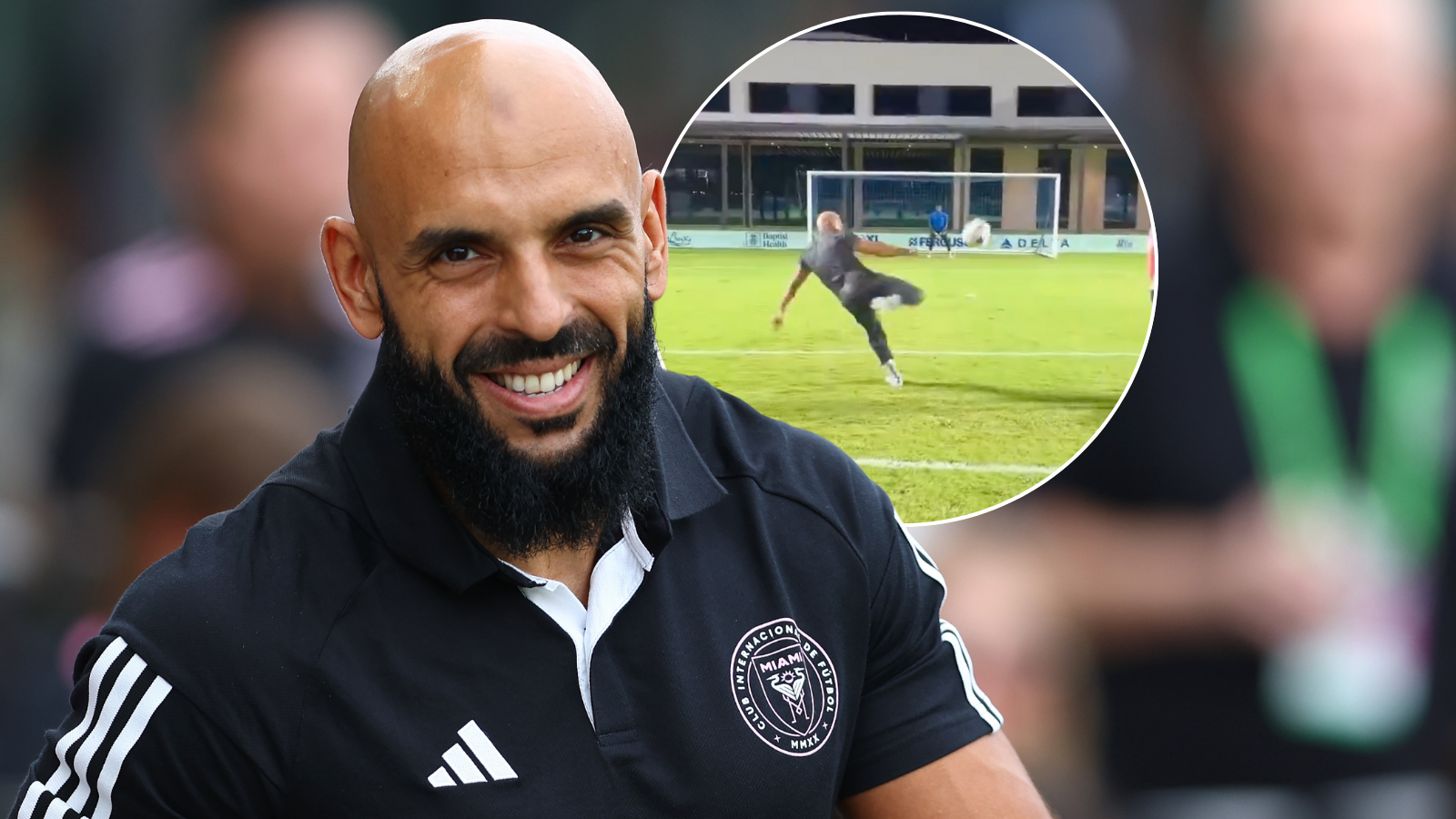 Messi bodyguard goal: Yassine Cheuko shows off volley skills