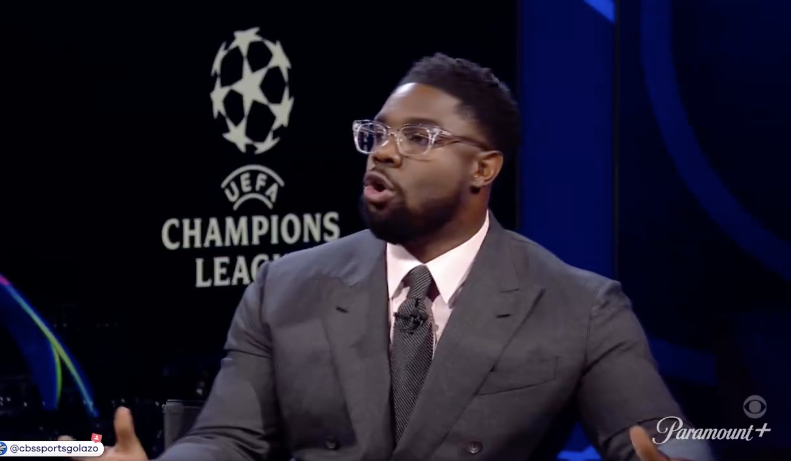 Watch: Micah Richards David Beckham sticky stuff joke on CBS