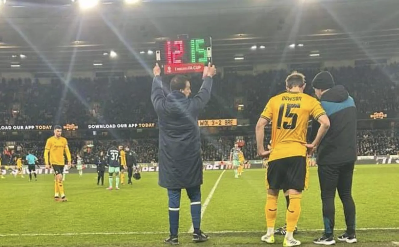 Fan becomes Wolves fourth official in FA Cup after referee injury