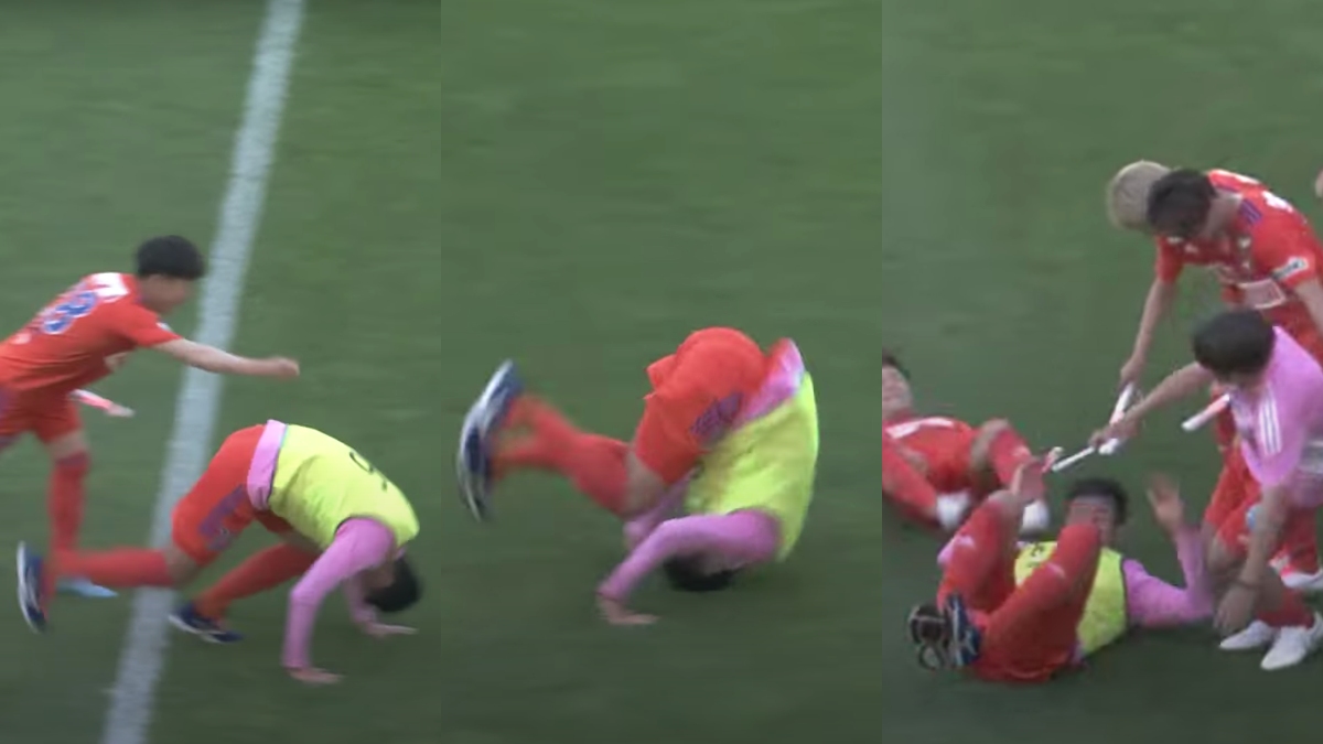 Strike! Japanese Team Celebrates Win By Becoming A Human Bowling Alley ...