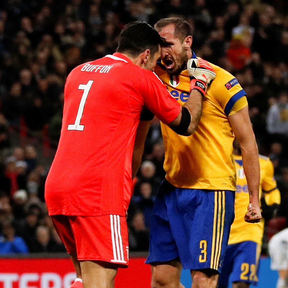 10 Photos Of Goalkeepers And Defenders Celebrating Doing Defense Together