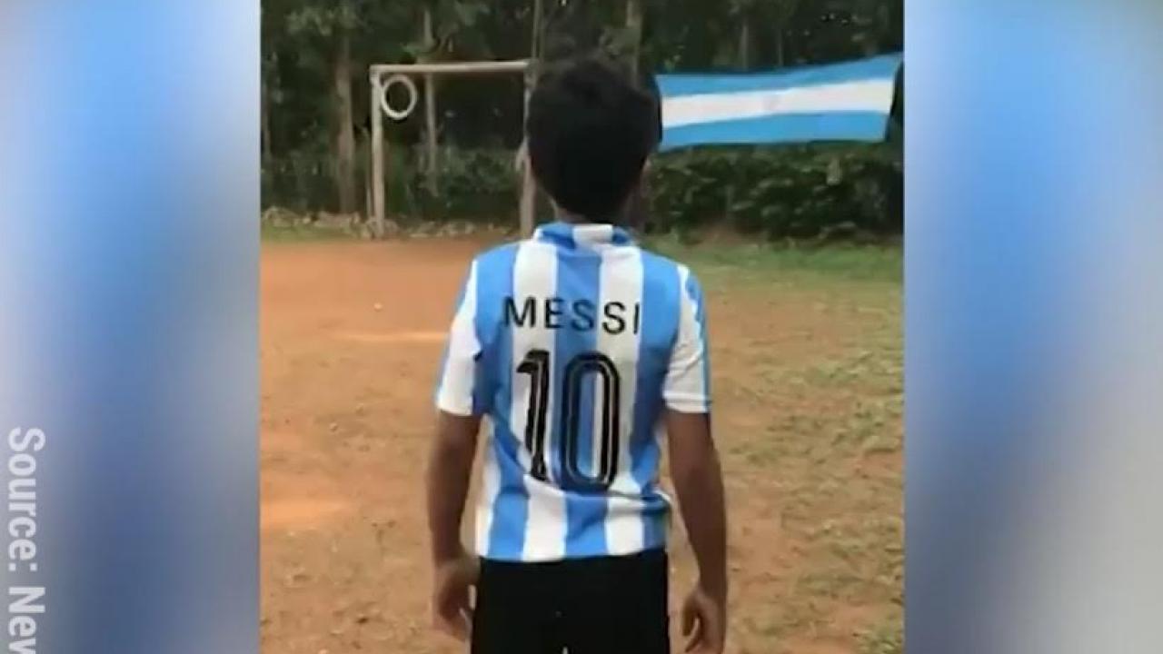 Little Messi Had His Idol's Free Kick Routine Down To A Tee