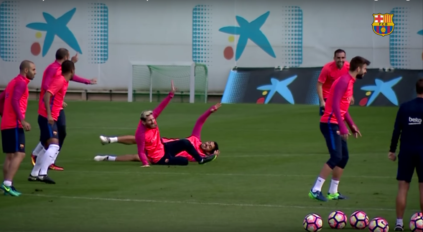 Messi, Neymar and Suarez Get Owned In This Rondo Drill | The18
