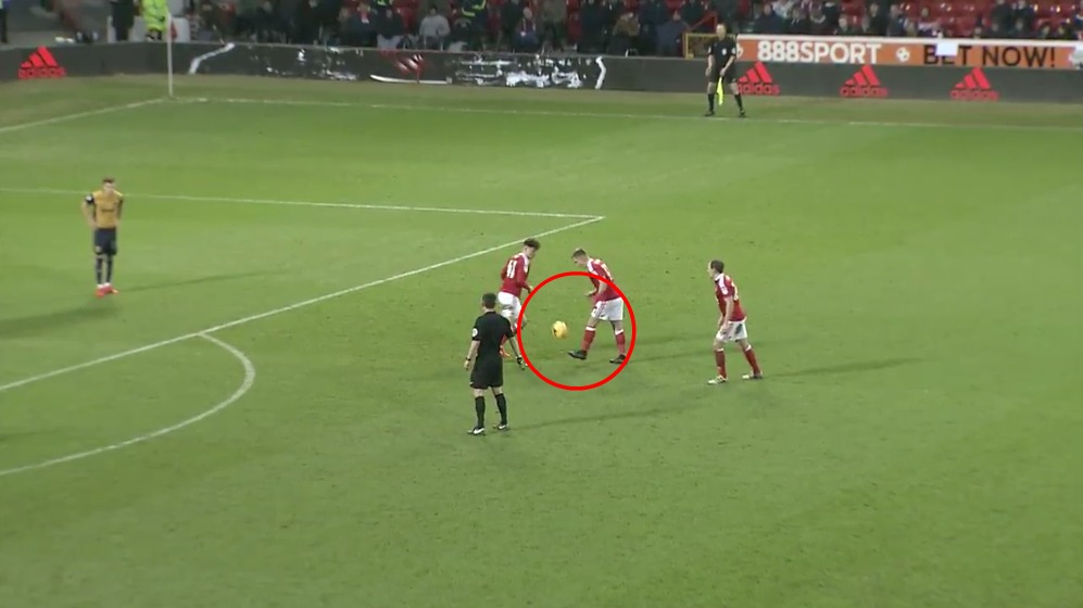 Player Flicks Up A Free Kick To Himself And Smashes A Volley Into The ...