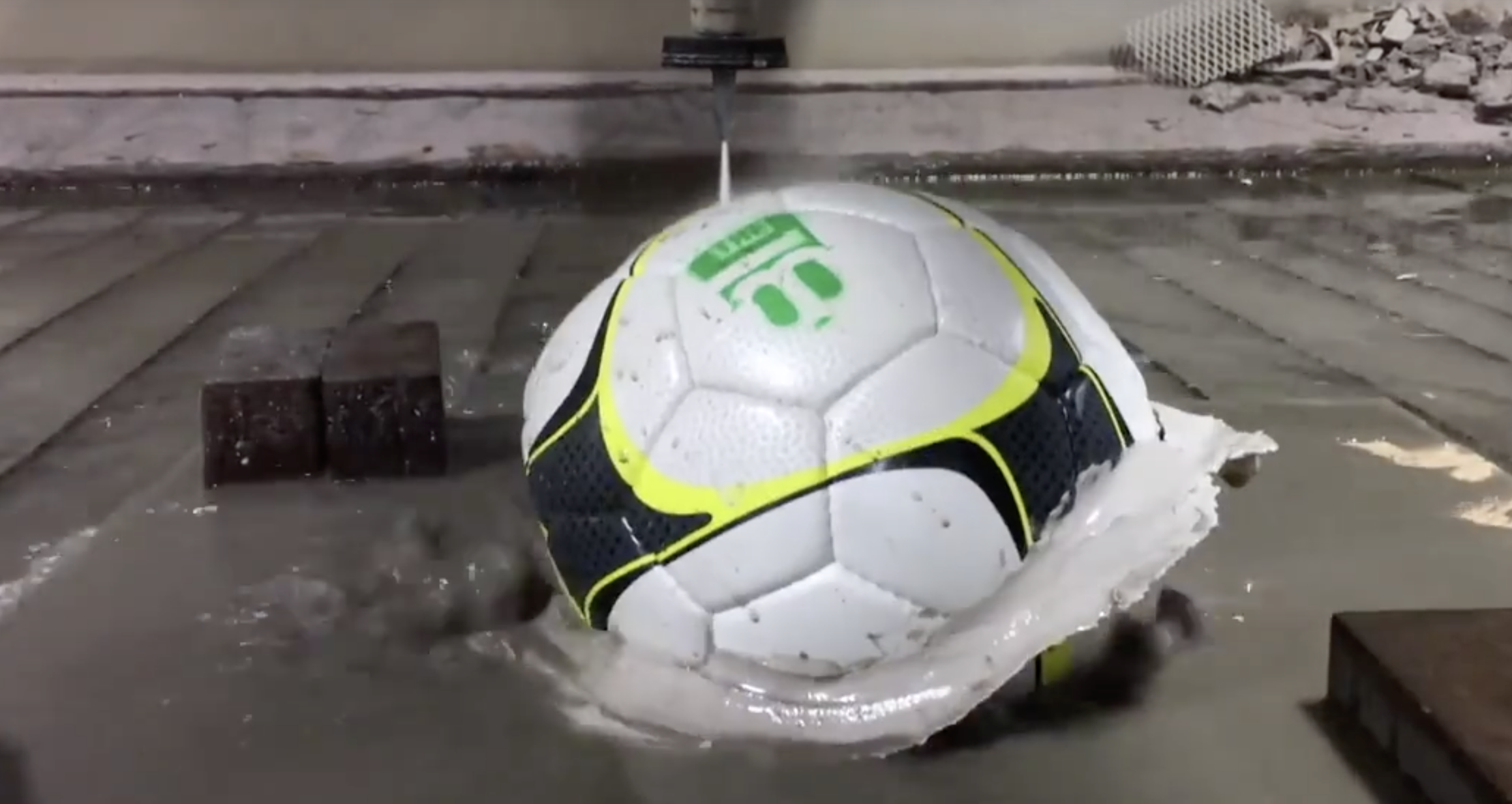 This Waterjet Absolutely Destroys All These Sports Balls | The18
