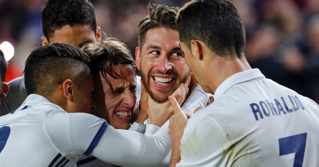 Sergio Ramos header vs Barcelona