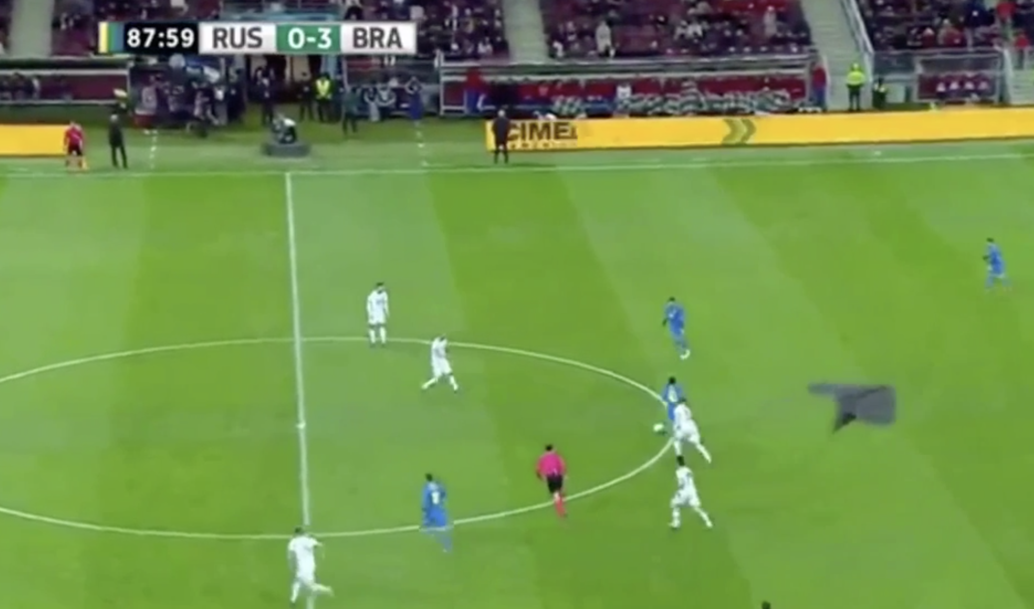 Paper Airplane Makes An Appearance During The Russia And Brazil ...