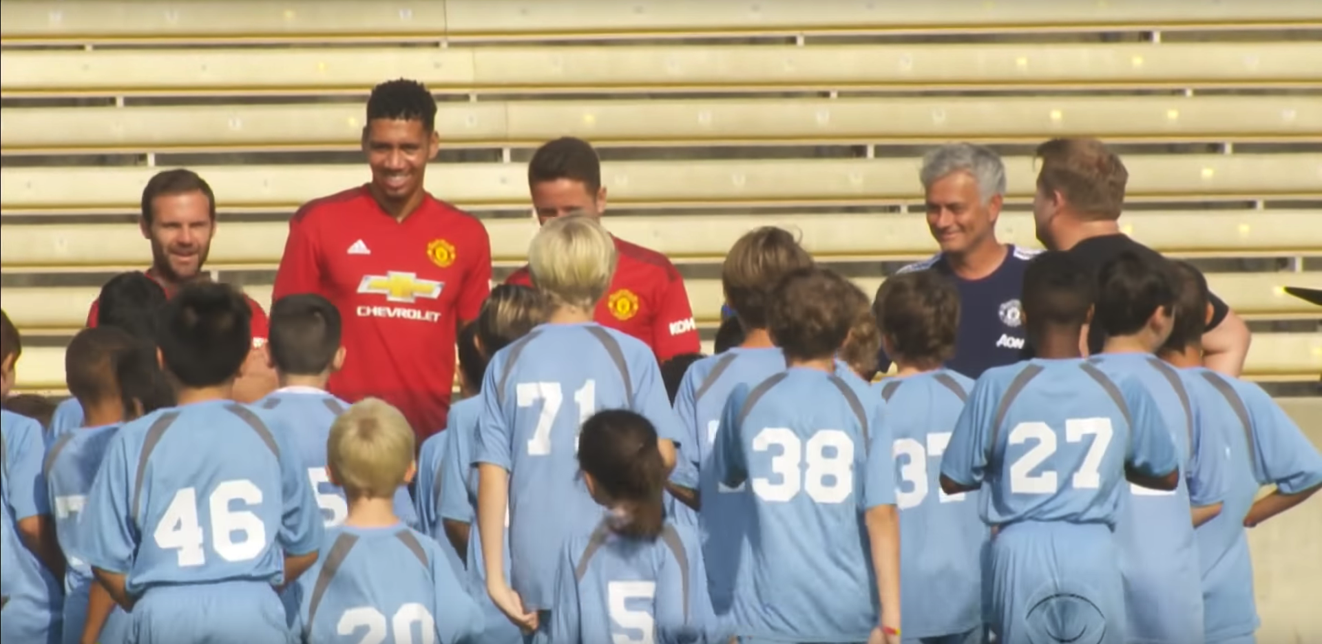 100 Little Kids and coach James Corden Take on Man Utd | The18