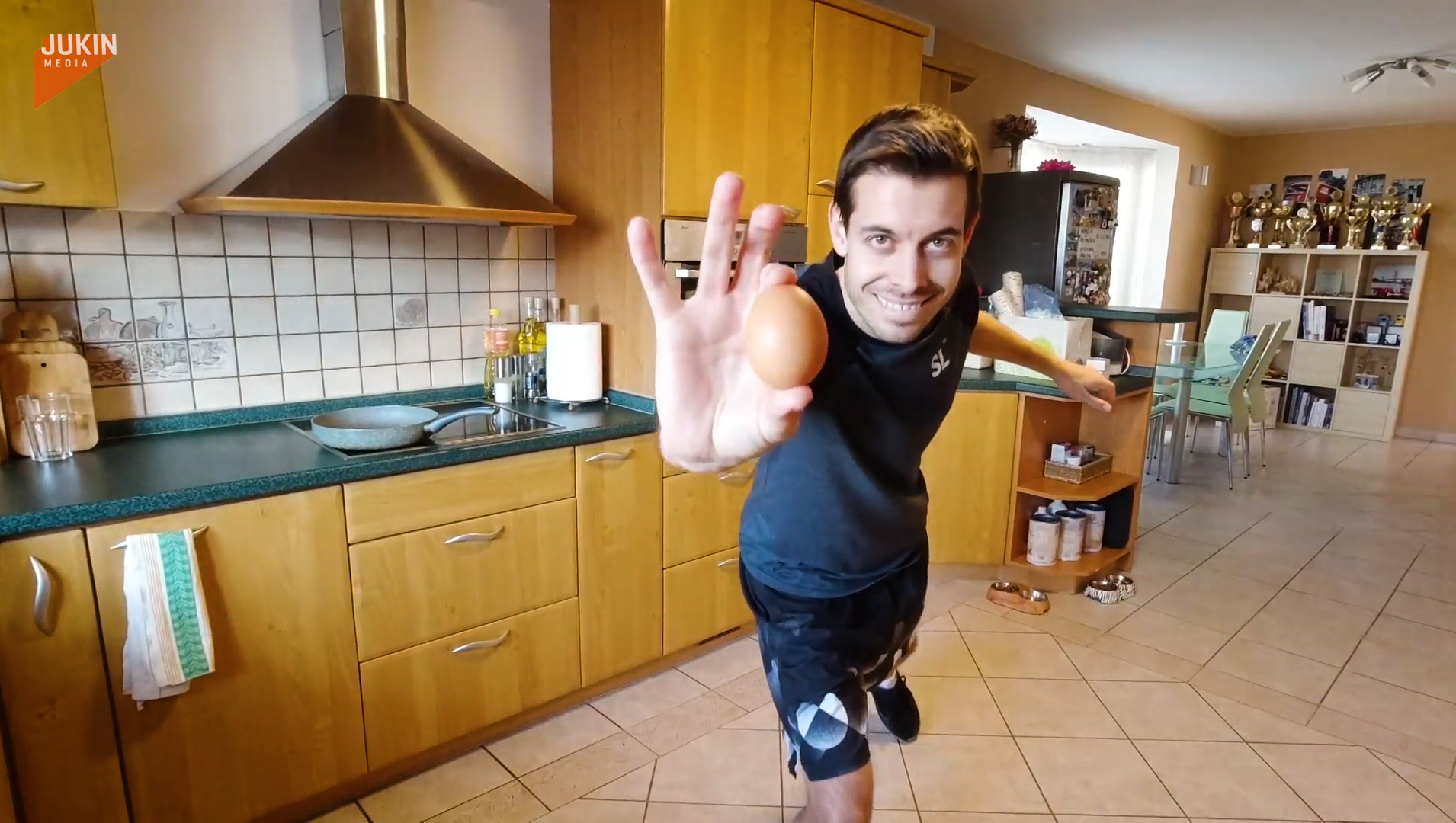 Guy Attempts Freestyle Tricks With Egg | The18